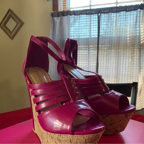 Shoe Dazzle | Shoes | Tamala 5 Inch Wedge Heel In The Color Magenta ...